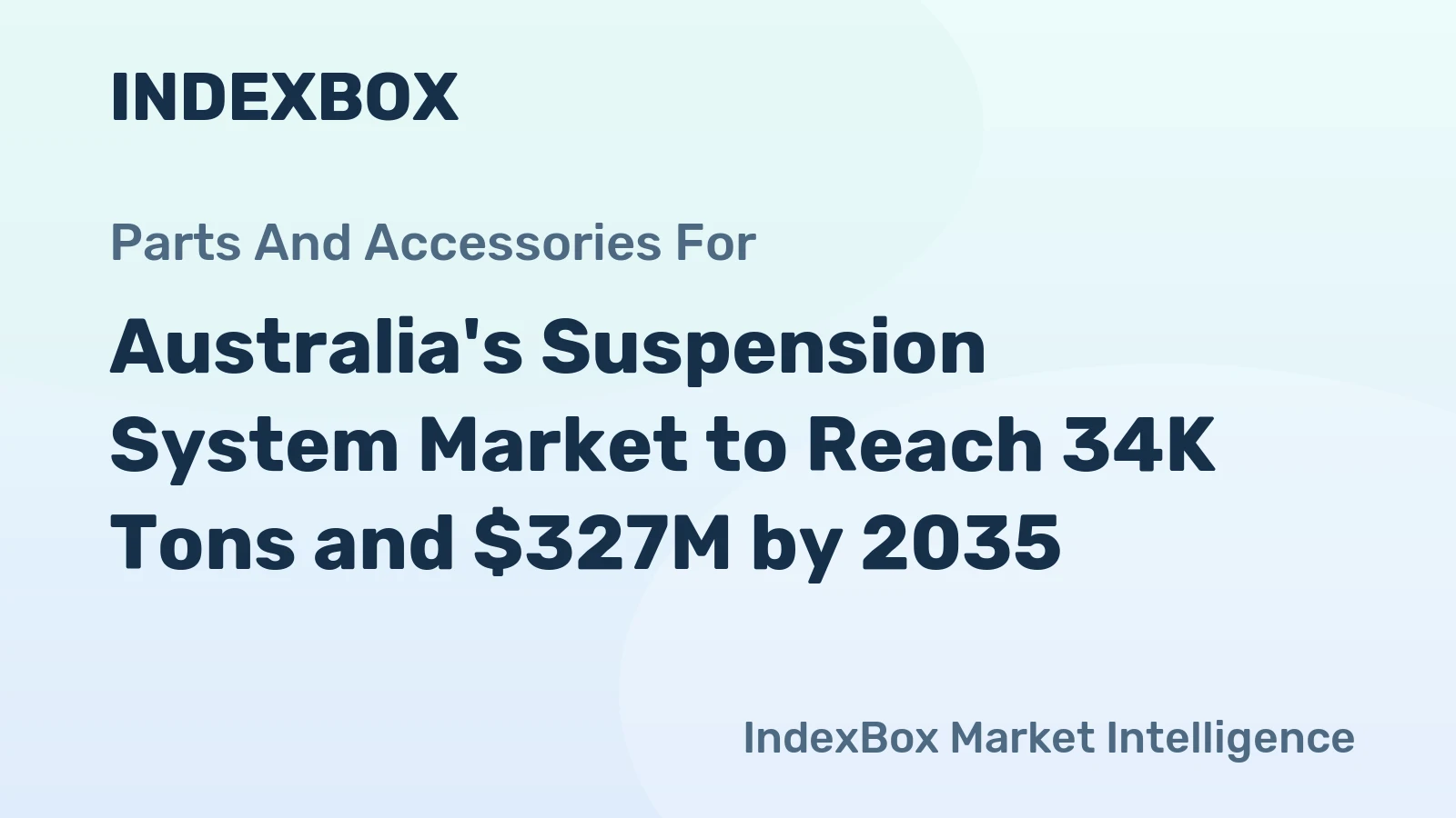 Australia's Suspension System Market to Reach 34K Tons and $327M by 2035