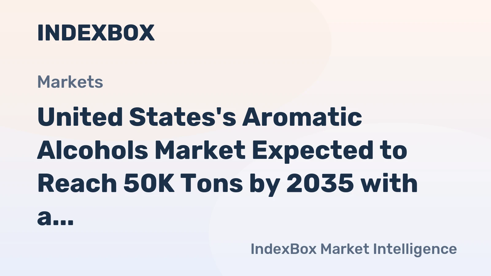 United States's Aromatic Alcohols Market Expected to Reach 50K Tons by 2035 with a Value of $399M