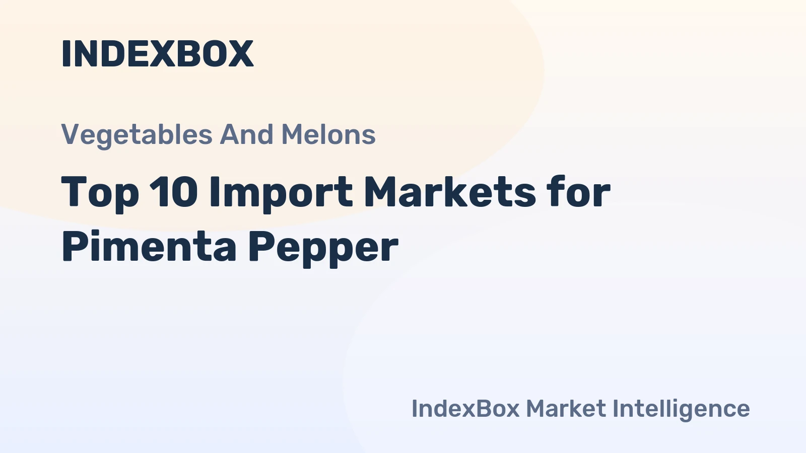Top 10 Import Markets for Pimenta Pepper