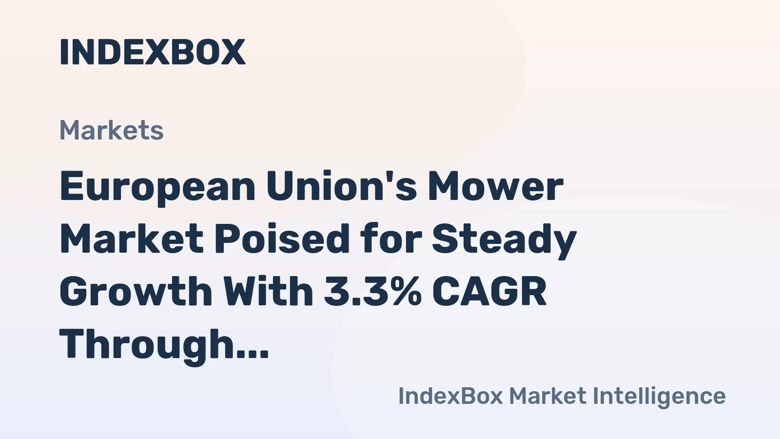 European Union's Mower Market Poised for Steady Growth With 3.3% CAGR Through 2035