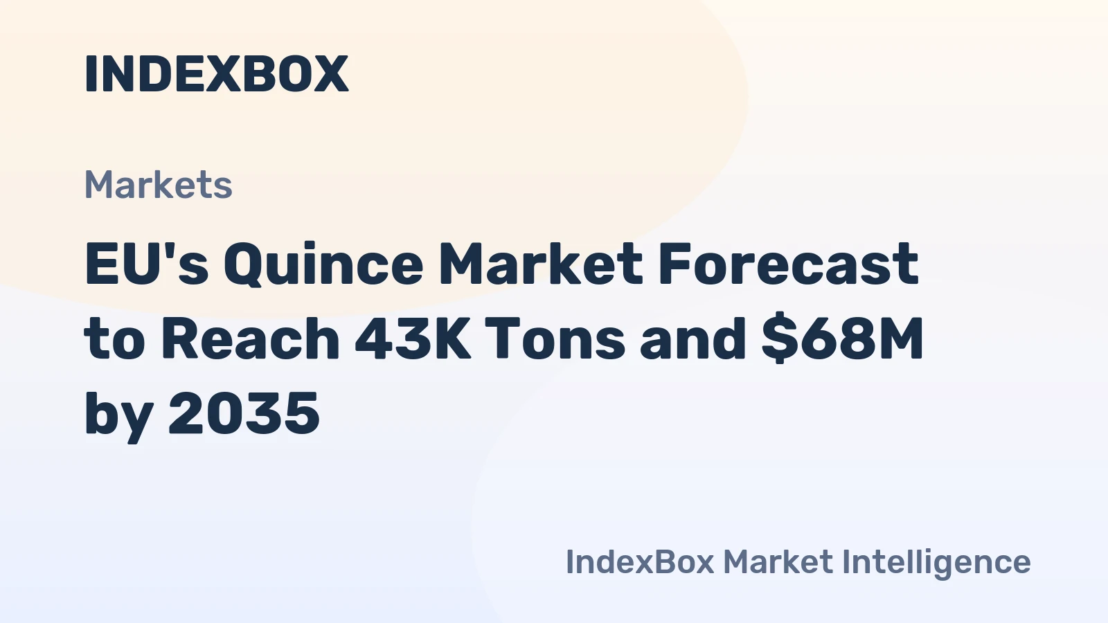 EU's Quince Market Forecast to Reach 43K Tons and $68M by 2035