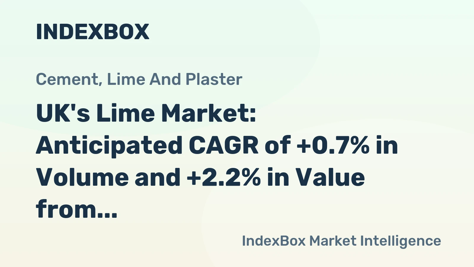 UK's Lime Market: Anticipated CAGR of +0.7% in Volume and +2.2% in Value from 2024 to 2035