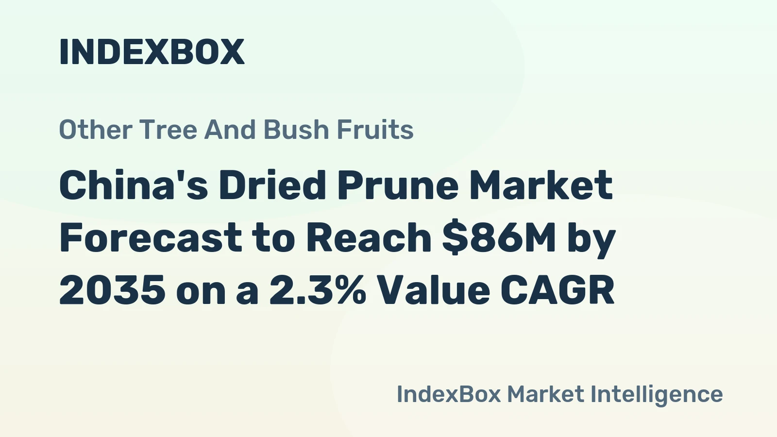 China's Dried Prune Market Forecast to Reach $86M by 2035 on a 2.3% Value CAGR