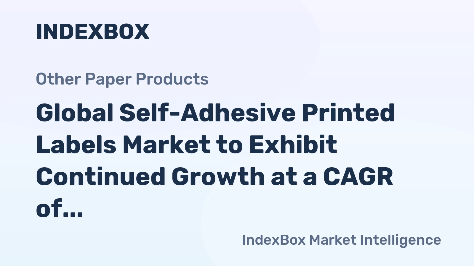 Global Self-Adhesive Printed Labels Market to Exhibit Continued Growth at a CAGR of +1.8% Through 2035