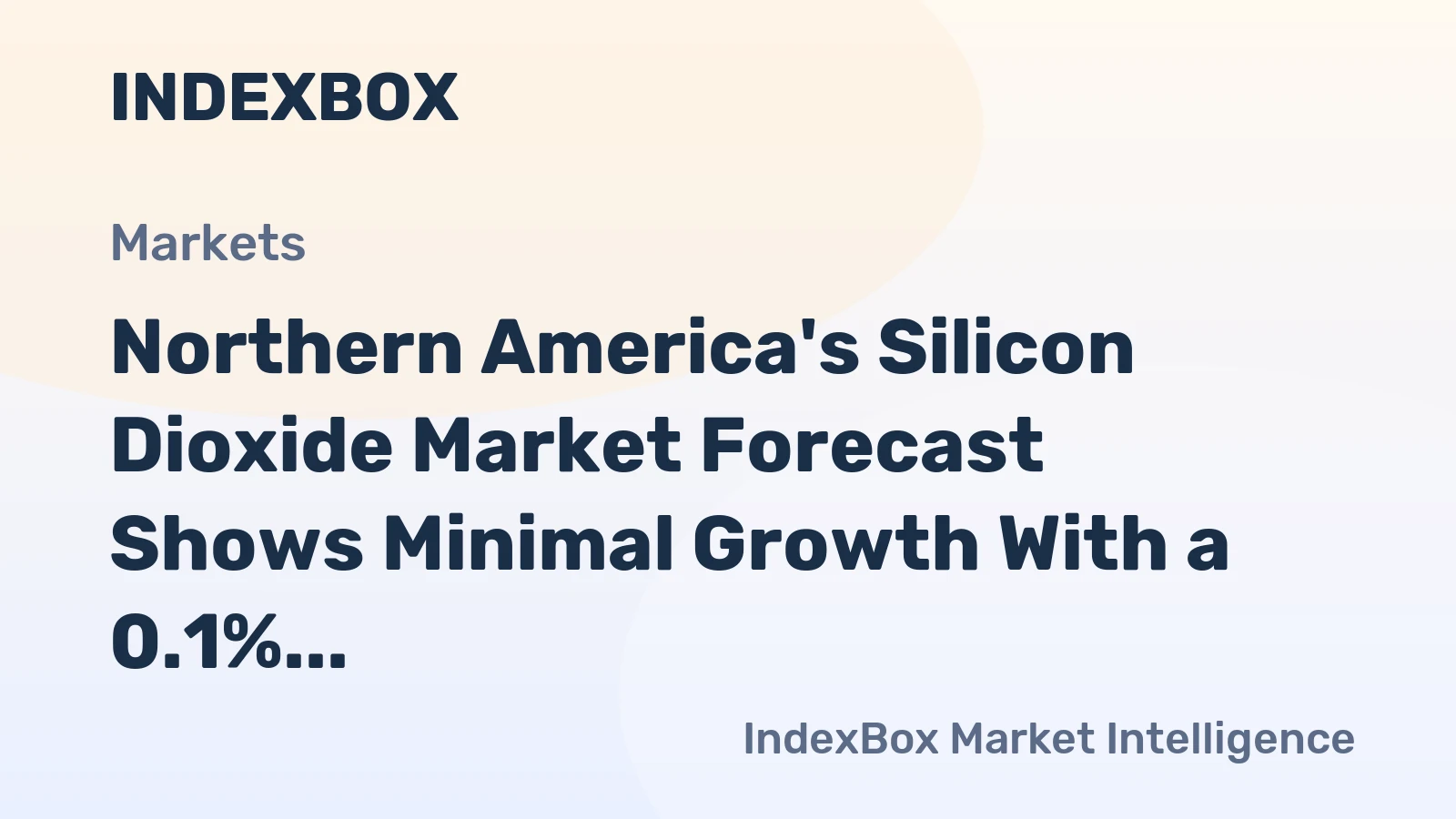 Northern America's Silicon Dioxide Market Forecast Shows Minimal Growth With a 0.1% Volume CAGR Through 2035