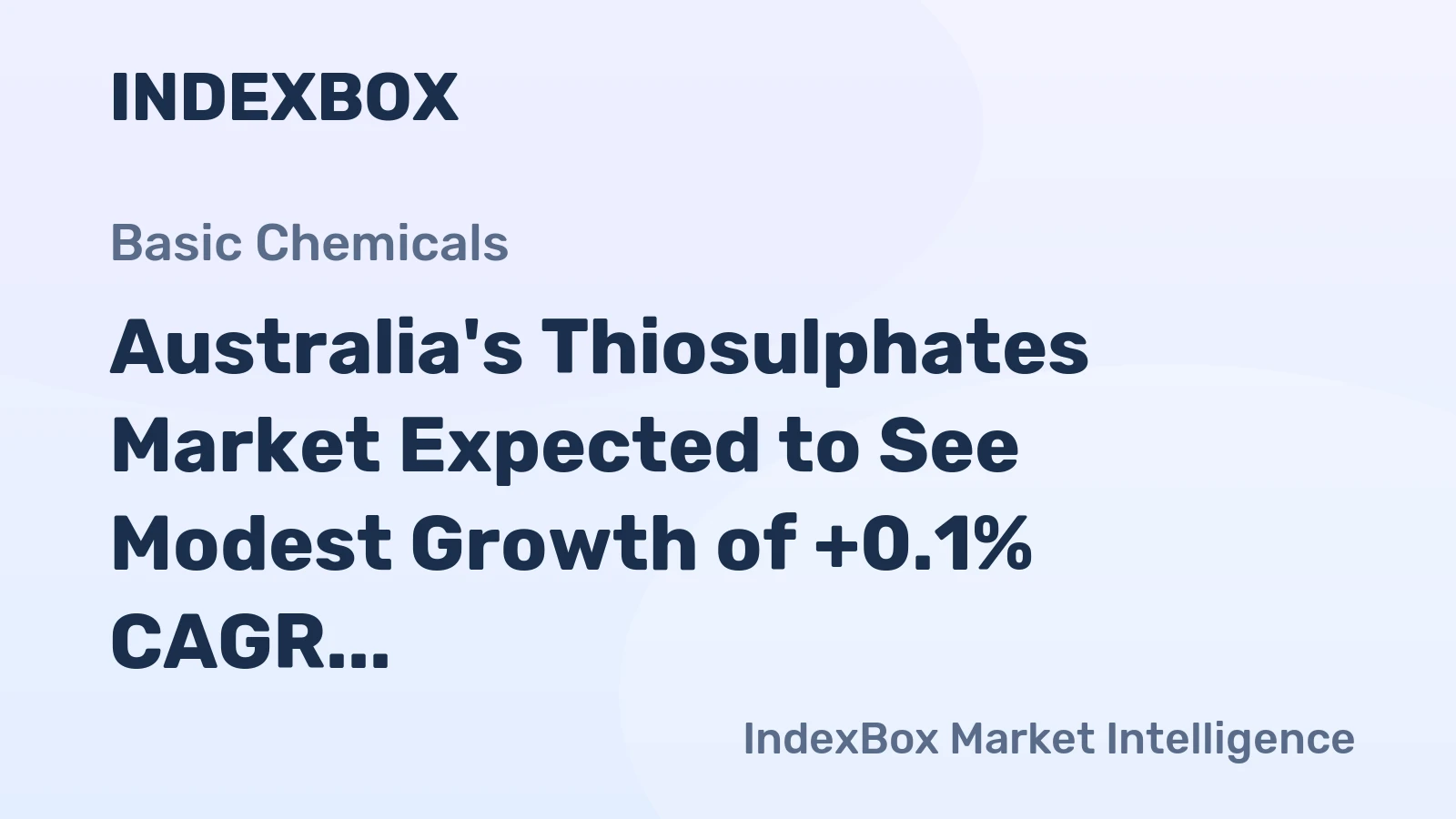 Australia's Thiosulphates Market Expected to See Modest Growth of +0.1% CAGR from 2024 to 2035
