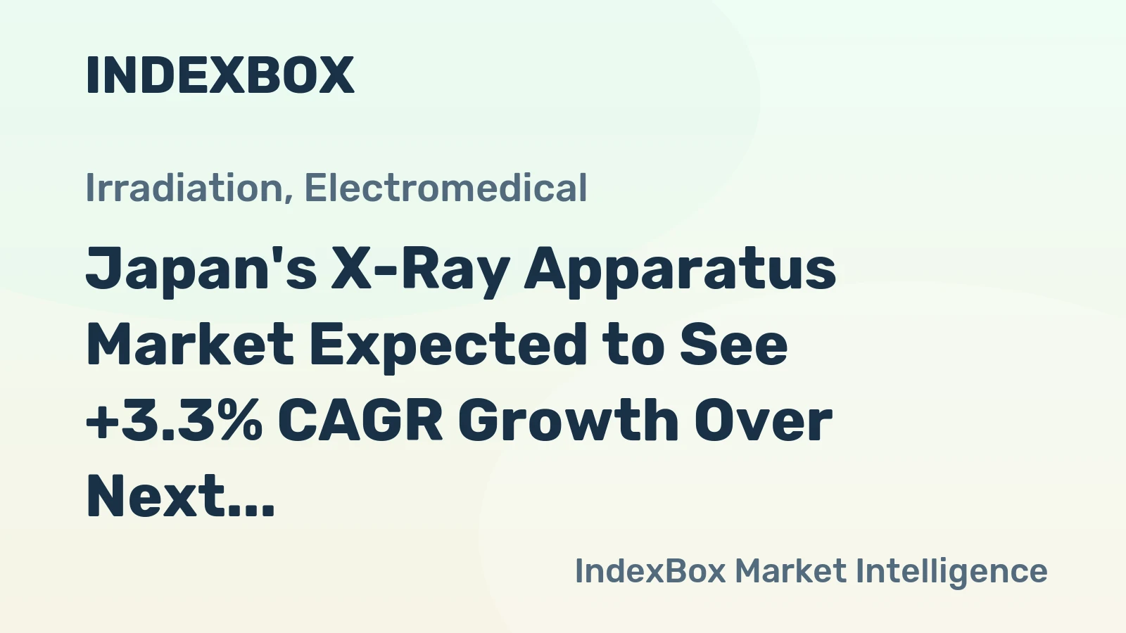 Japan's X-Ray Apparatus Market Expected to See +3.3% CAGR Growth Over Next Decade