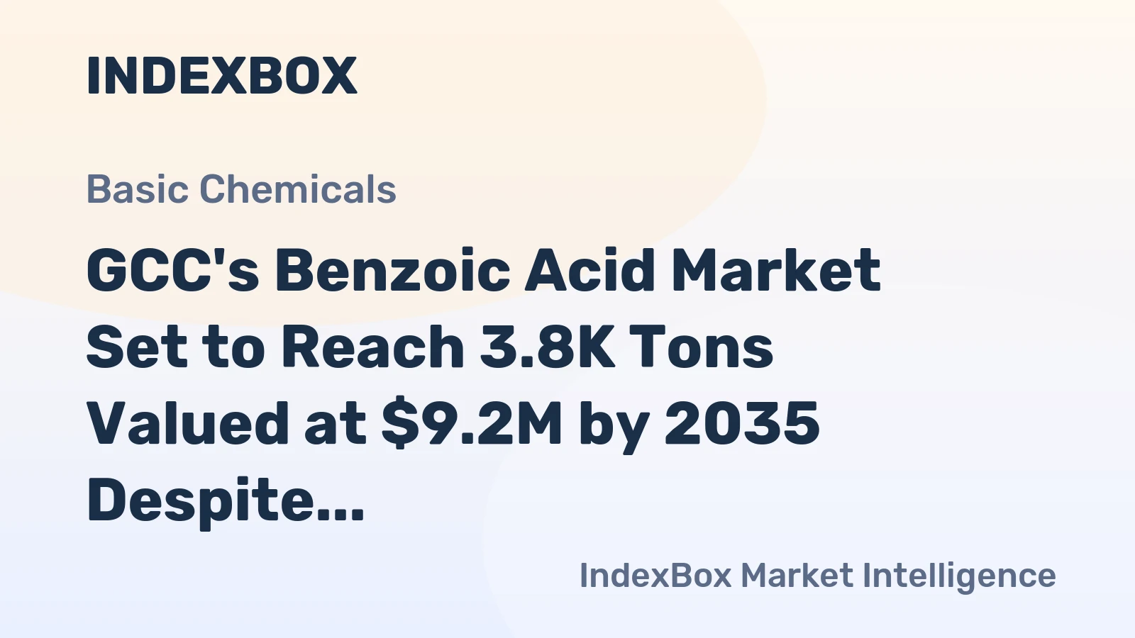 GCC's Benzoic Acid Market Set to Reach 3.8K Tons Valued at $9.2M by 2035 Despite Recent Contraction