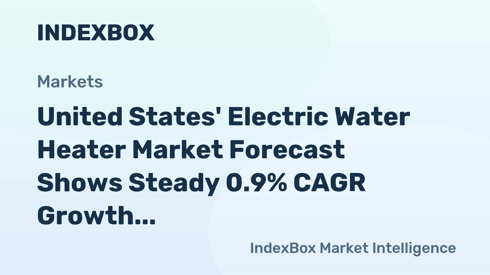 United States' Electric Water Heater Market Forecast Shows Steady 0.9% CAGR Growth Through 2035