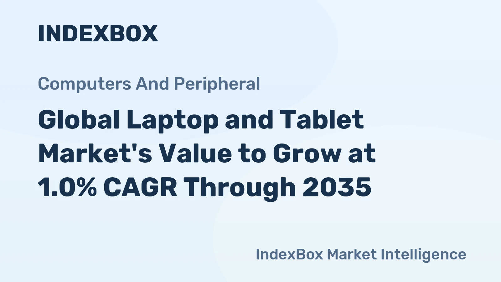 Global Laptop and Tablet Market's Value to Grow at 1.0% CAGR Through 2035