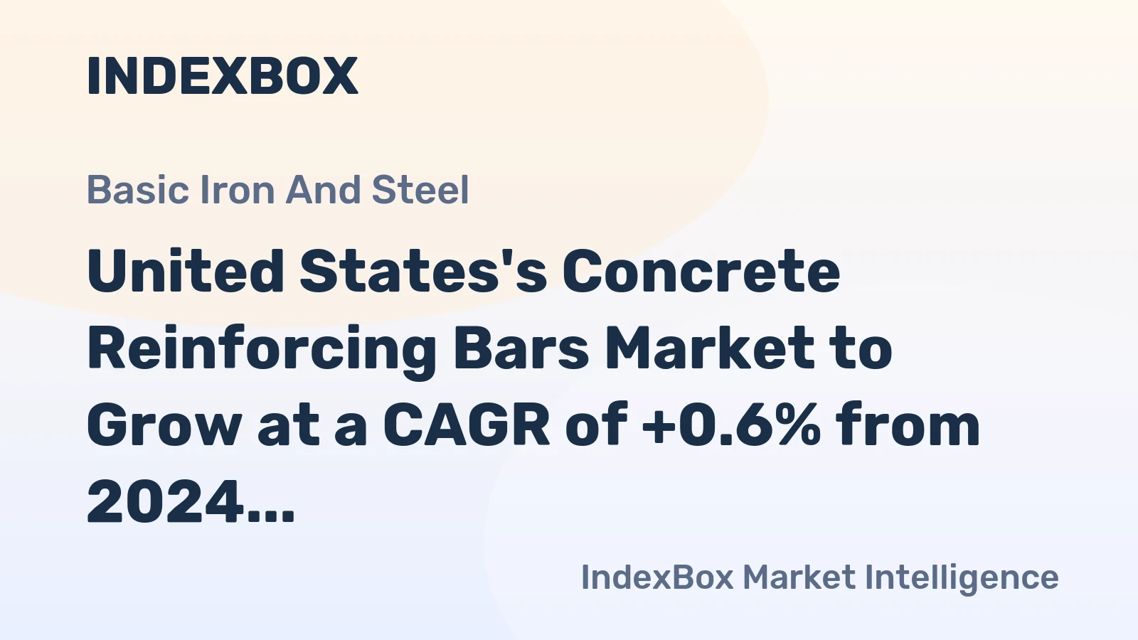 United States's Concrete Reinforcing Bars Market to Grow at a CAGR of +0.6% from 2024 to 2035