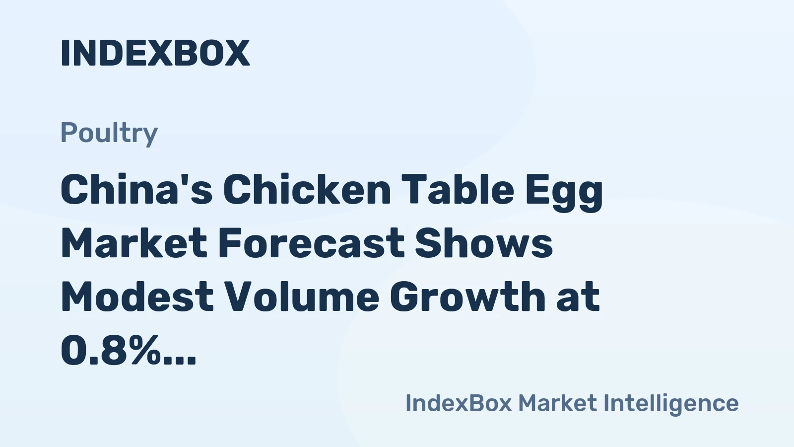 China's Chicken Table Egg Market Forecast Shows Modest Volume Growth at 0.8% CAGR Through 2035