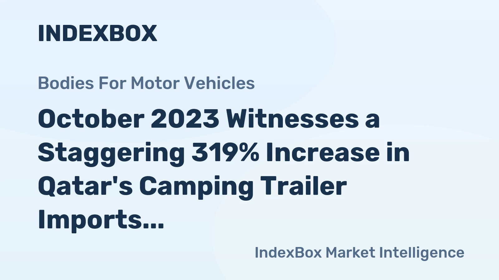 October 2023 Witnesses a Staggering 319% Increase in Qatar's Camping Trailer Imports, Reaching $167K.