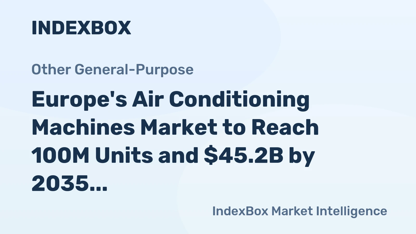 Europe's Air Conditioning Machines Market to Reach 100M Units and $45.2B by 2035