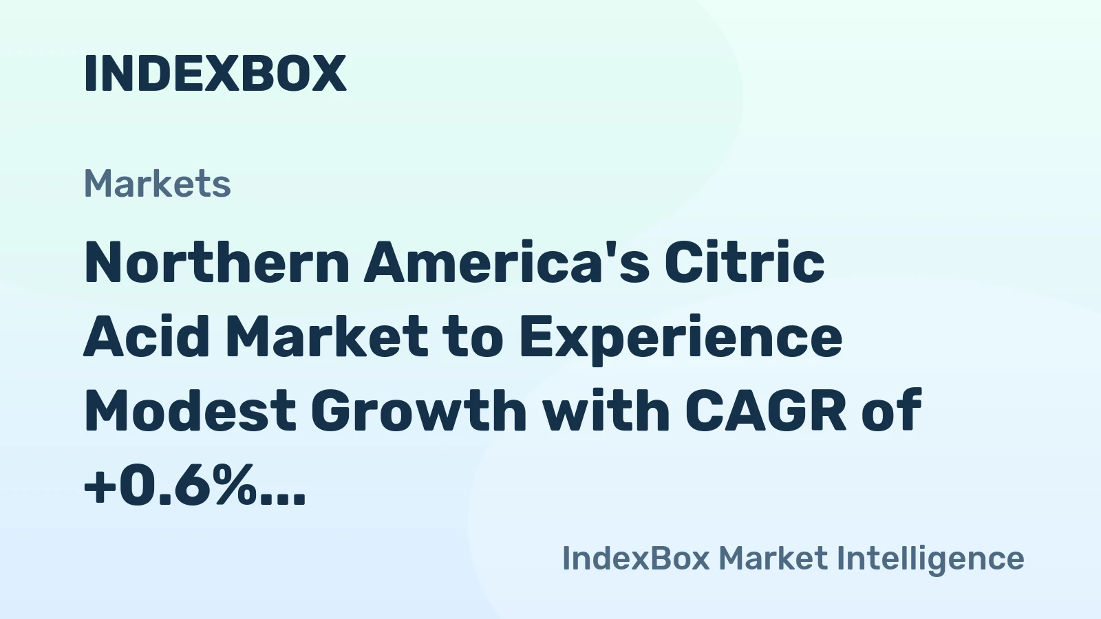 Northern America's Citric Acid Market to Experience Modest Growth with CAGR of +0.6% by 2035