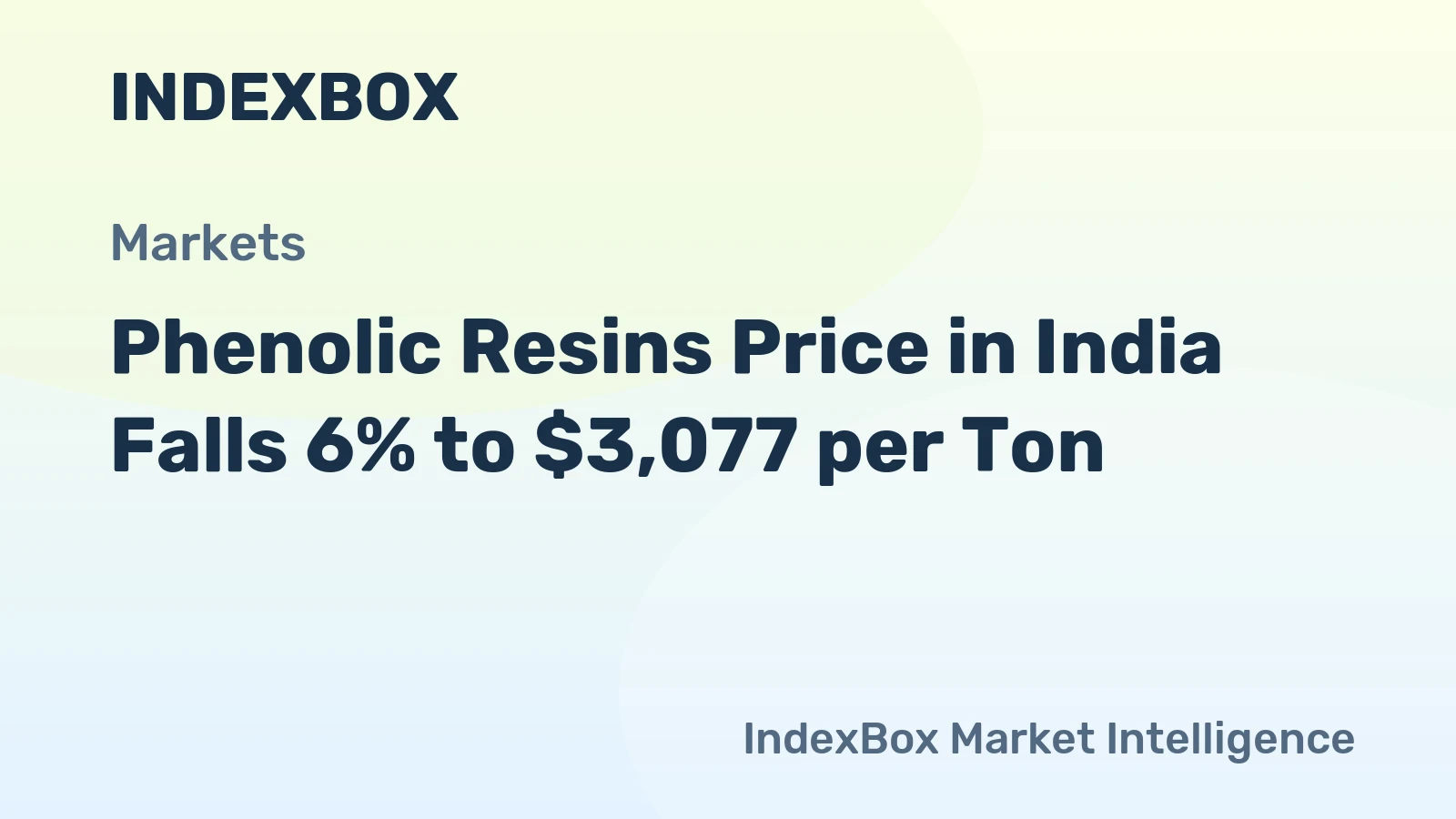Phenolic Resins Price in India Falls 6% to $3,077 per Ton
