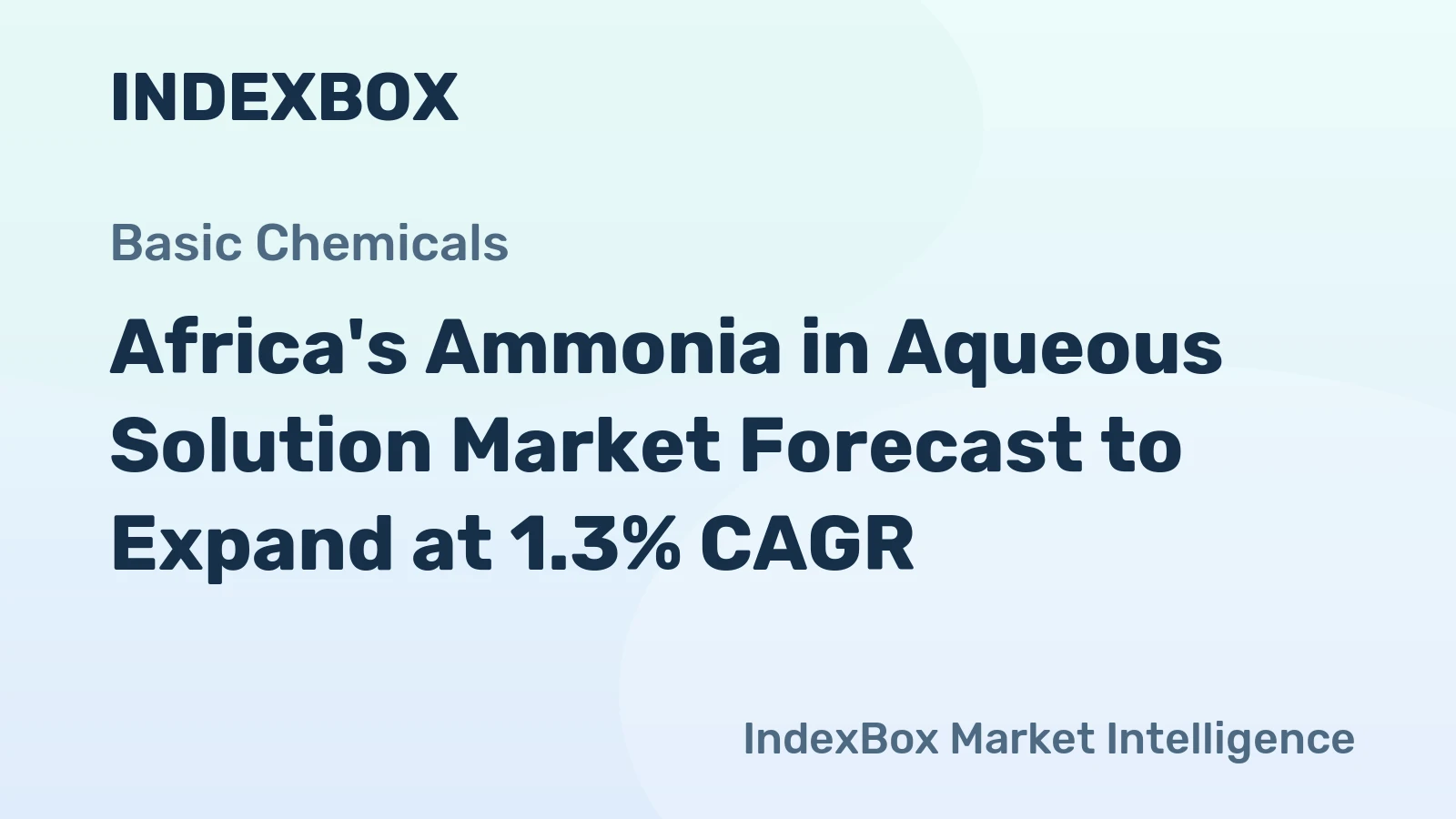 Africa's Ammonia in Aqueous Solution Market Forecast to Expand at 1.3% CAGR