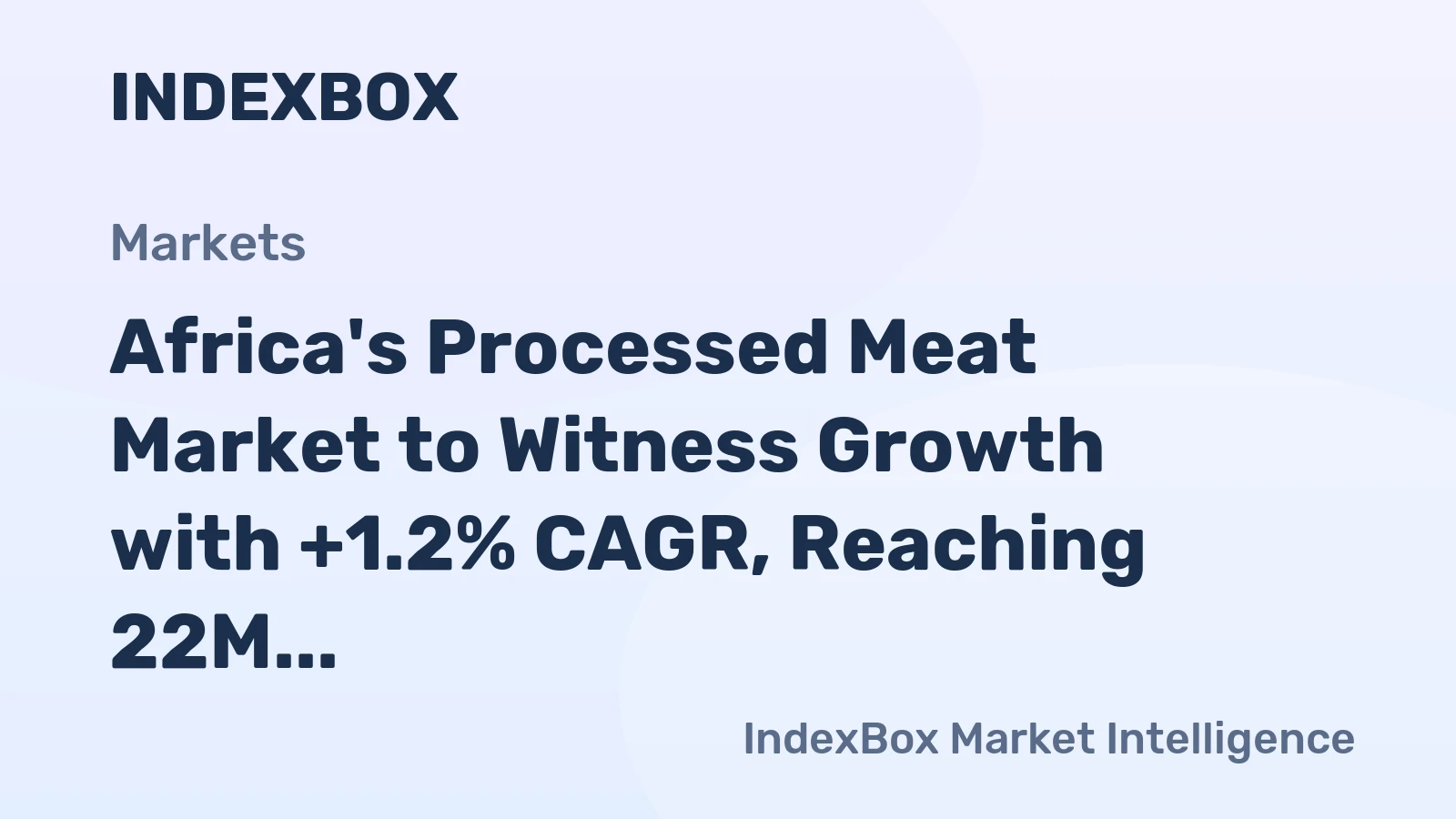 Africa's Processed Meat Market to Witness Growth with +1.2% CAGR, Reaching 22M Tons by 2035