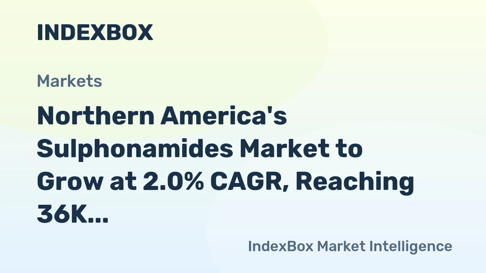 Northern America's Sulphonamides Market to Grow at 2.0% CAGR, Reaching 36K Tons by 2035
