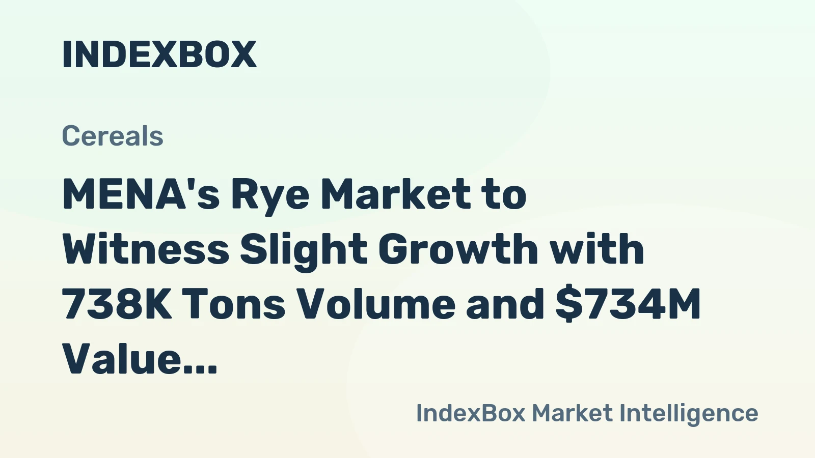 MENA's Rye Market to Witness Slight Growth with 738K Tons Volume and $734M Value by 2035
