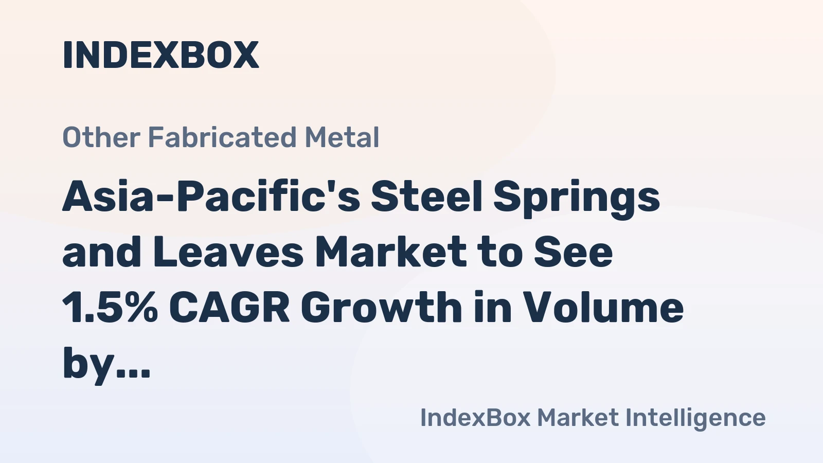Asia-Pacific's Steel Springs and Leaves Market to See 1.5% CAGR Growth in Volume by 2035