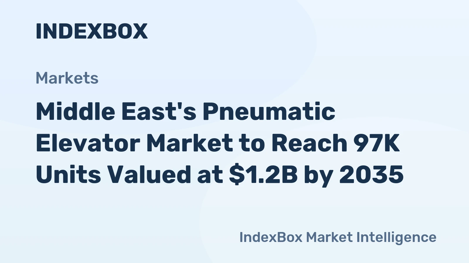 Middle East's Pneumatic Elevator Market to Reach 97K Units Valued at $1.2B by 2035