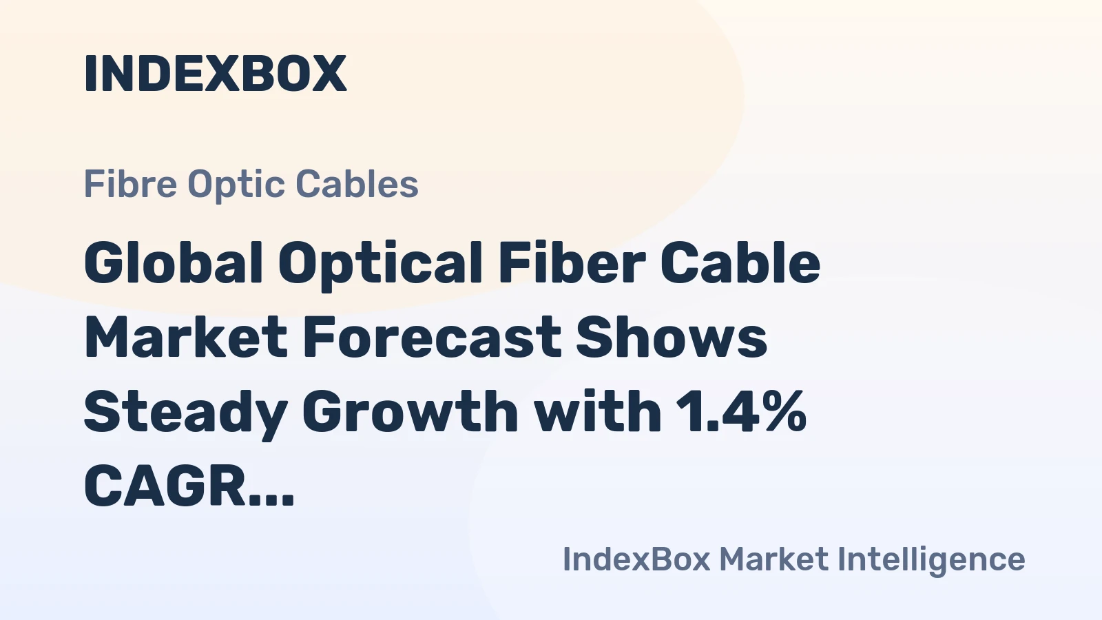 Global Optical Fiber Cable Market Forecast Shows Steady Growth with 1.4% CAGR Through 2035