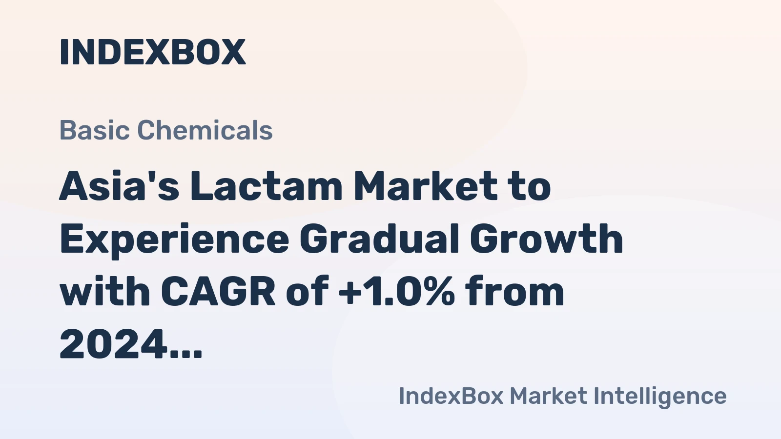 Asia's Lactam Market to Experience Gradual Growth with CAGR of +1.0% from 2024 to 2035