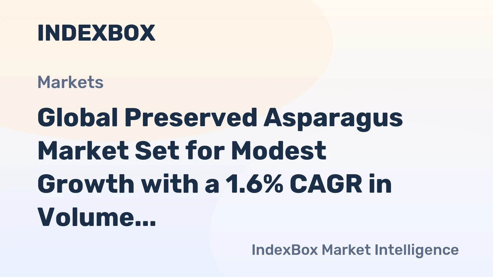 Global Preserved Asparagus Market Set for Modest Growth with a 1.6% CAGR in Volume Through 2035