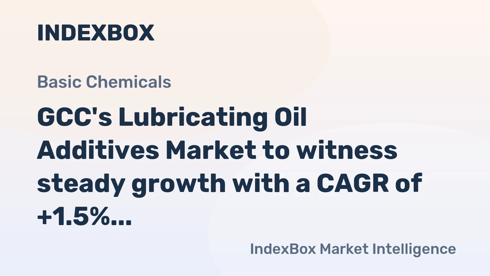 GCC's Lubricating Oil Additives Market to witness steady growth with a CAGR of +1.5% by 2035