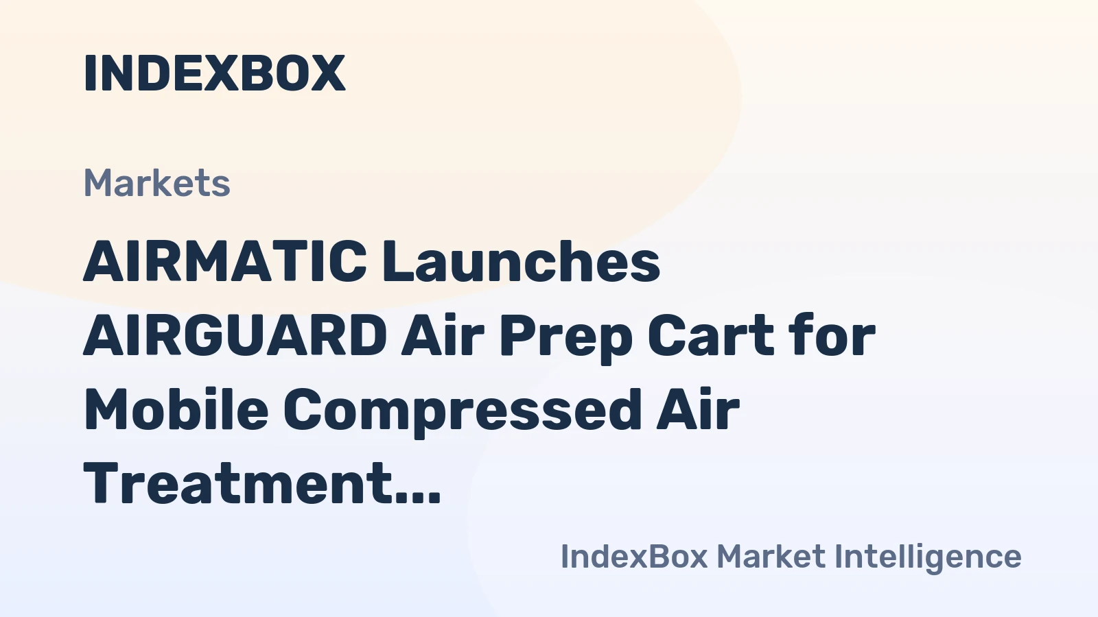 AIRMATIC Launches AIRGUARD Air Prep Cart for Mobile Compressed Air Treatment
