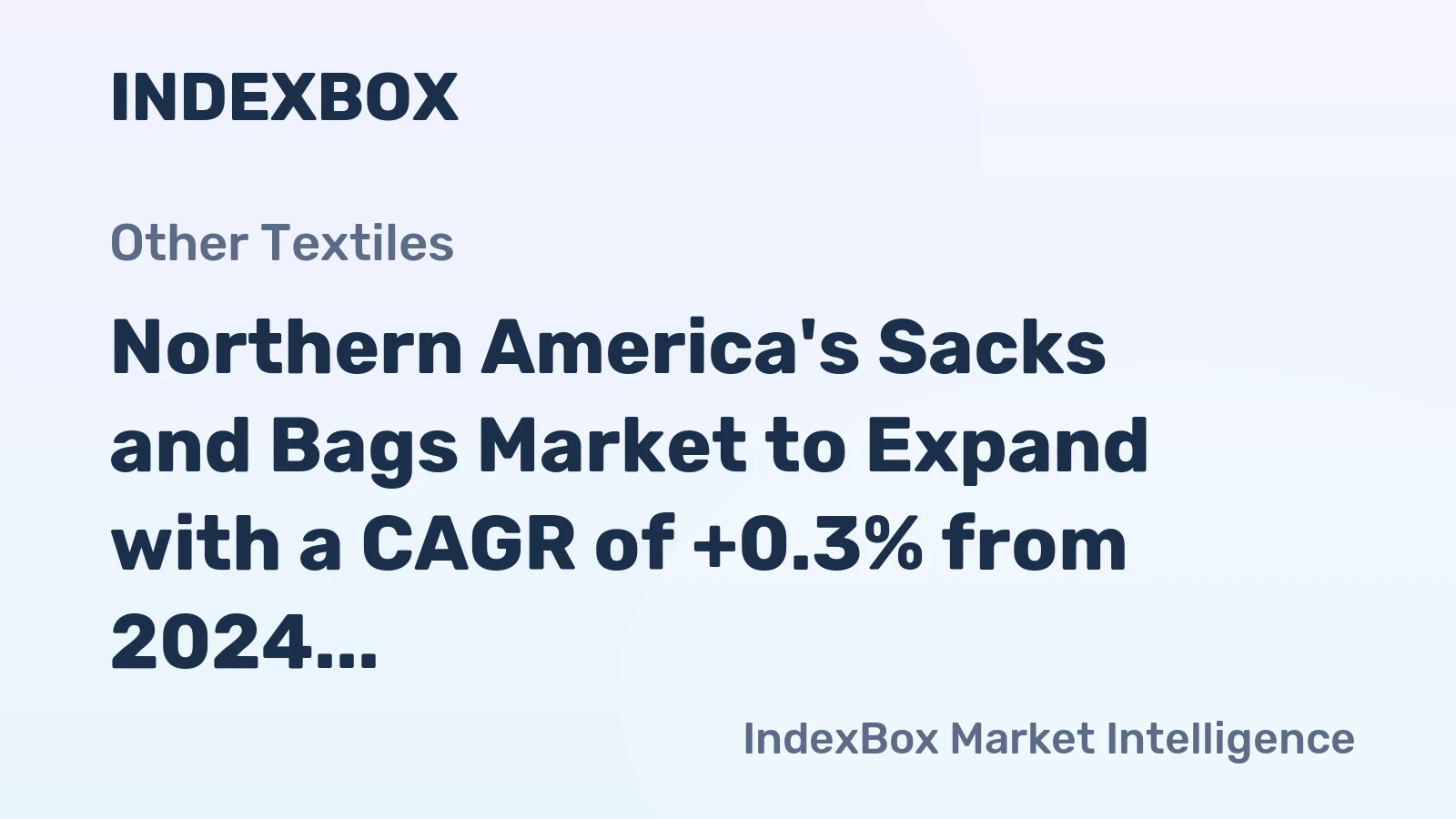 Northern America's Sacks and Bags Market to Expand with a CAGR of +0.3% from 2024 to 2035