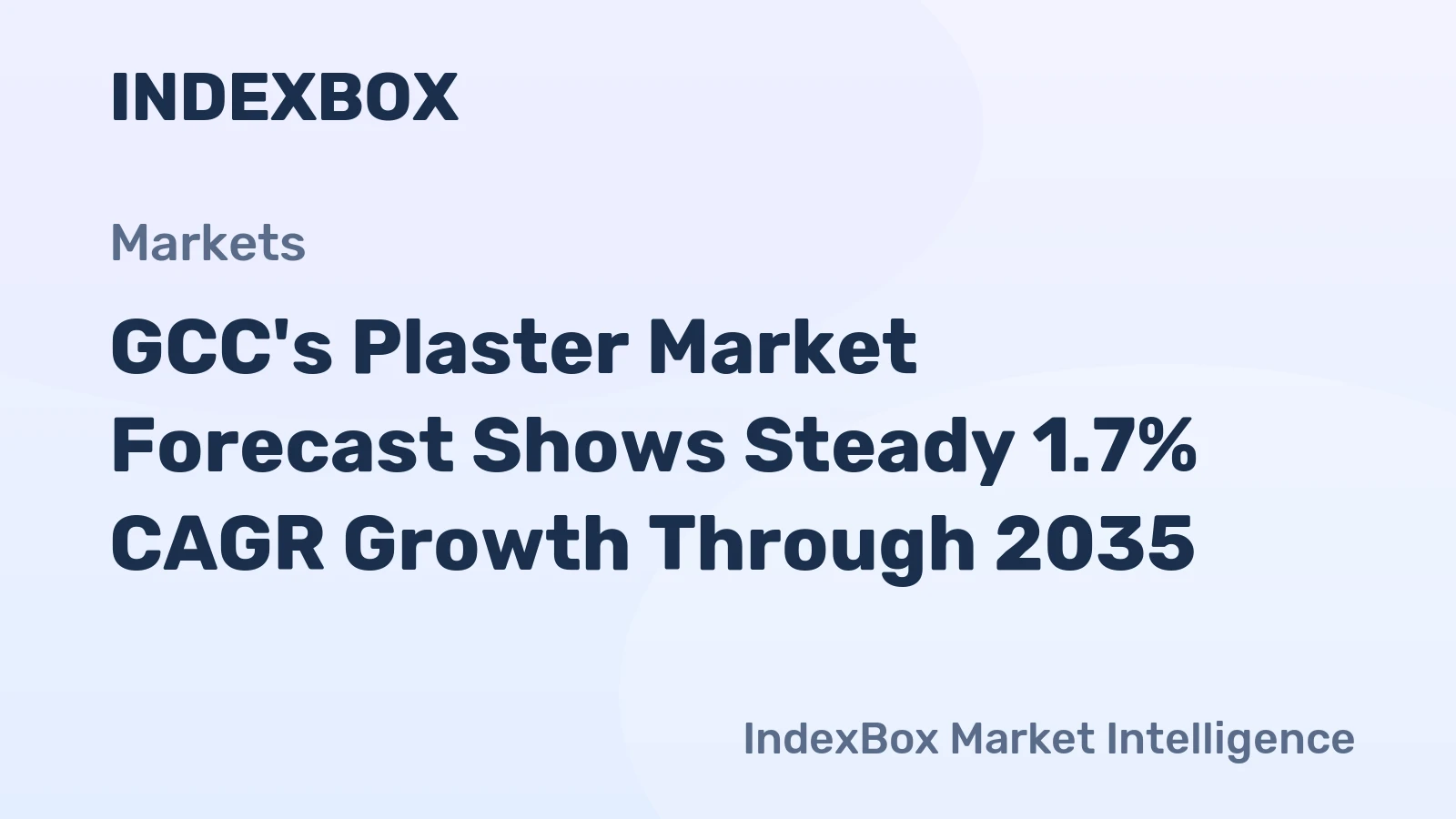 GCC's Plaster Market Forecast Shows Steady 1.7% CAGR Growth Through 2035