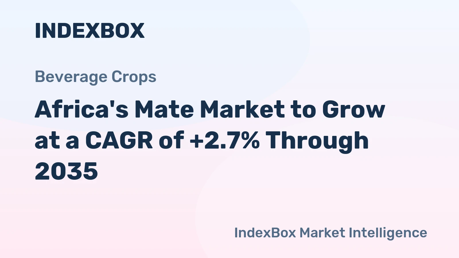 Africa's Mate Market to Grow at a CAGR of +2.7% Through 2035