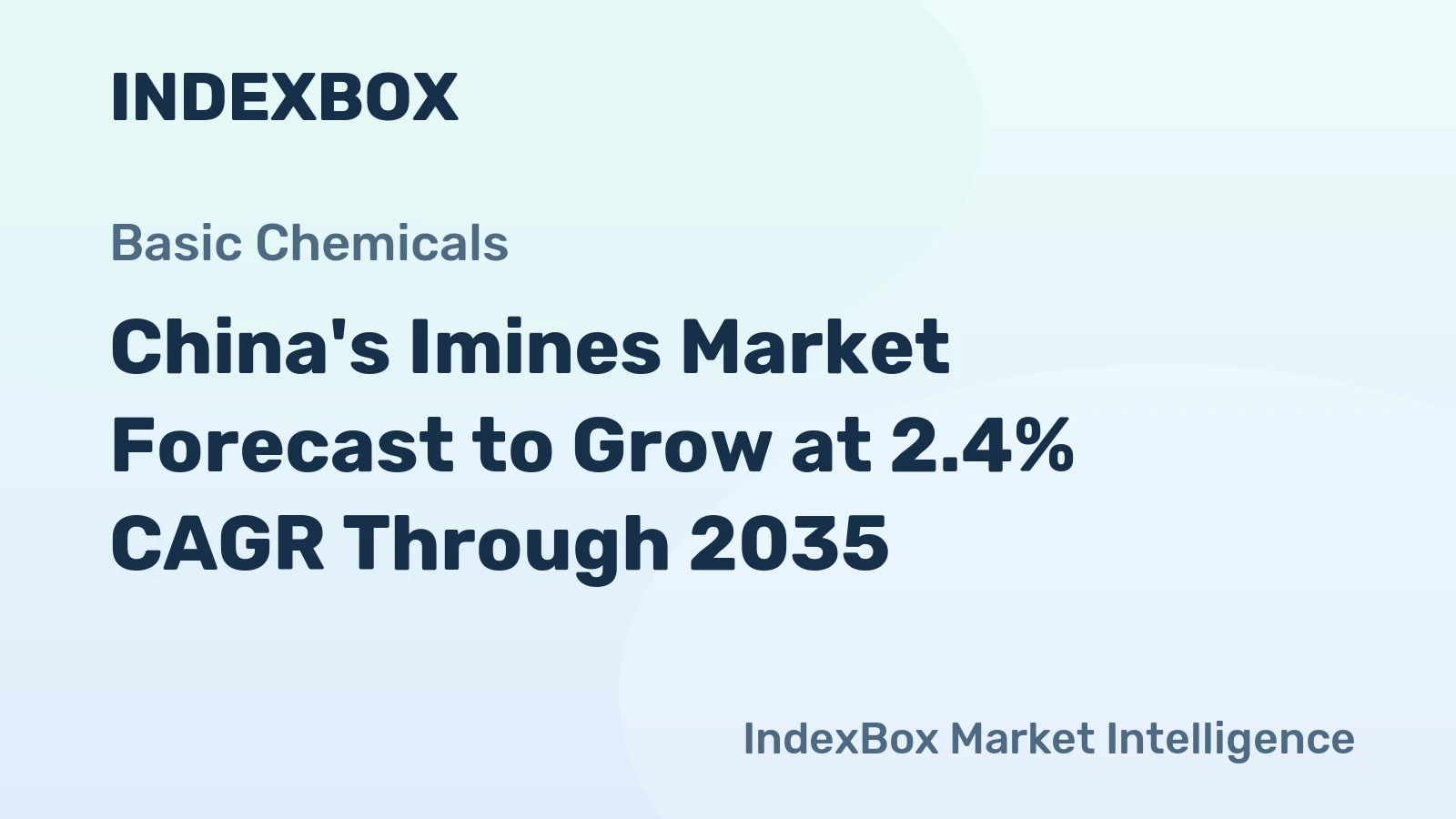 China's Imines Market Forecast to Grow at 2.4% CAGR Through 2035