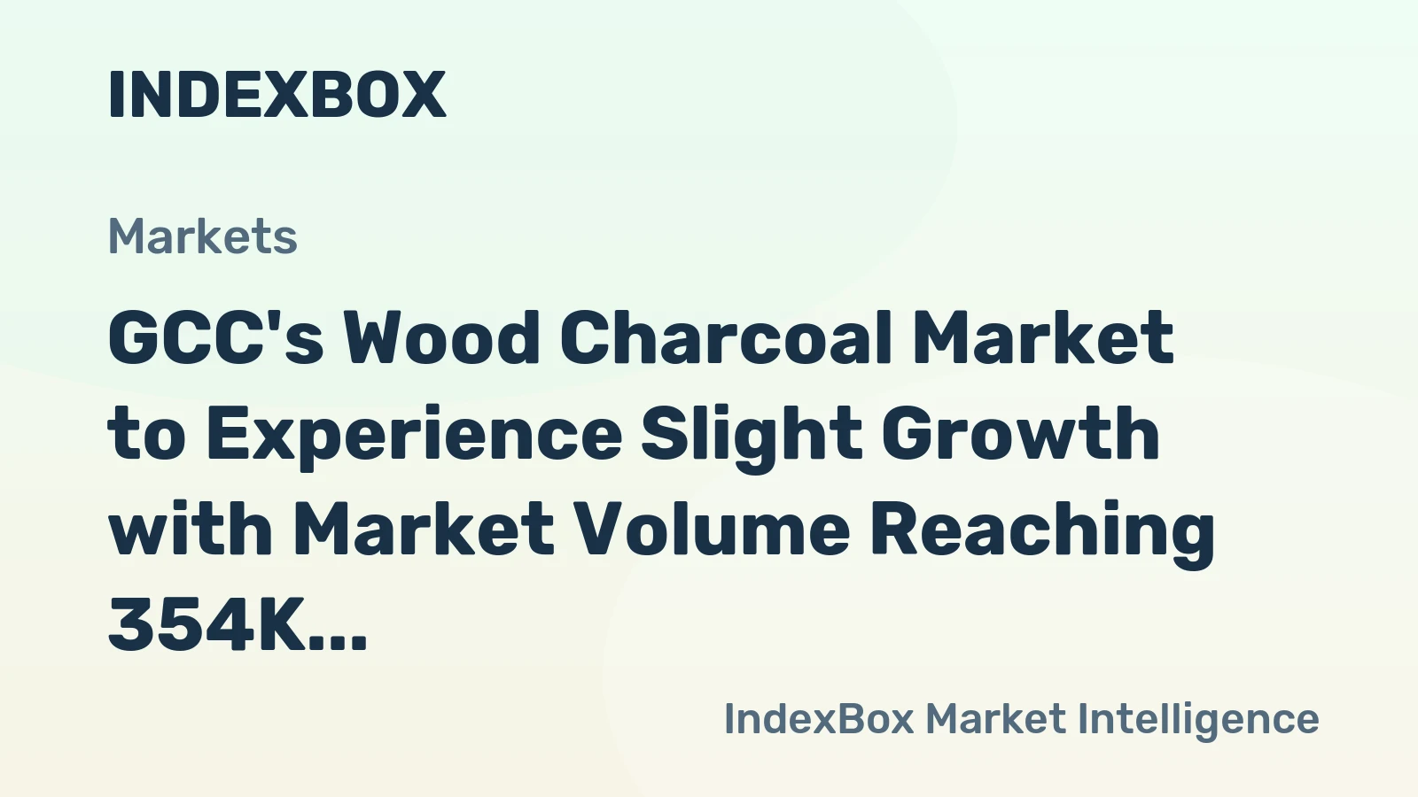 GCC's Wood Charcoal Market to Experience Slight Growth with Market Volume Reaching 354K Tons by 2035