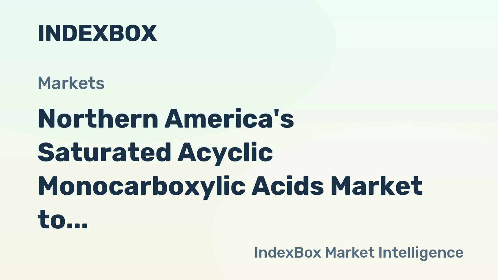 Northern America's Saturated Acyclic Monocarboxylic Acids Market to Grow at 1.6% CAGR Through 2035