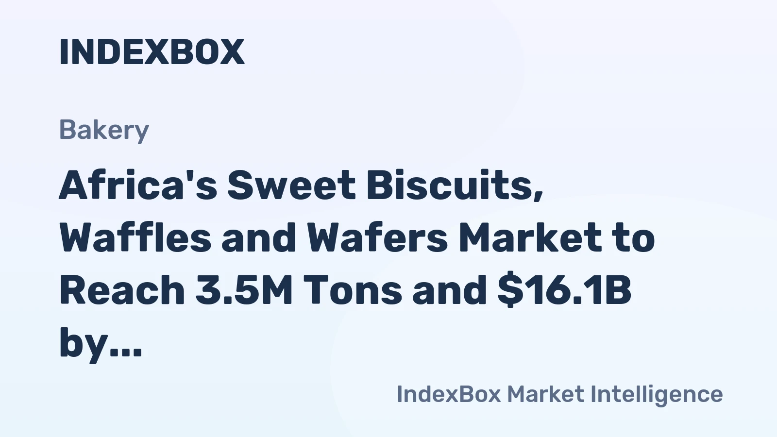 Africa's Sweet Biscuits, Waffles and Wafers Market to Reach 3.5M Tons and $16.1B by 2035