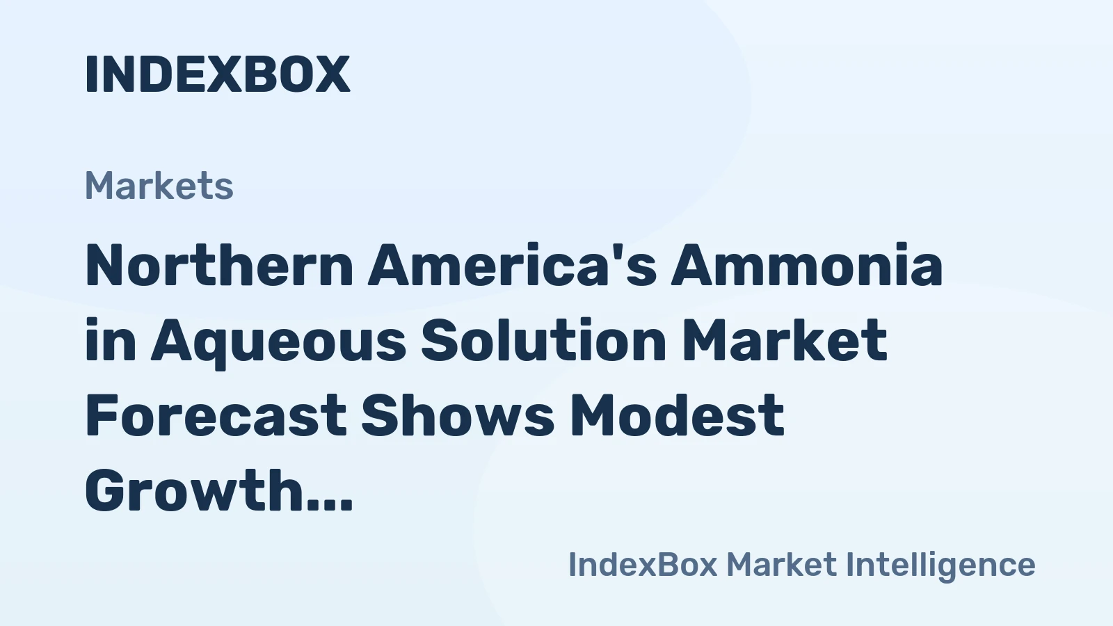 Northern America's Ammonia in Aqueous Solution Market Forecast Shows Modest Growth With Value CAGR of +1.5%
