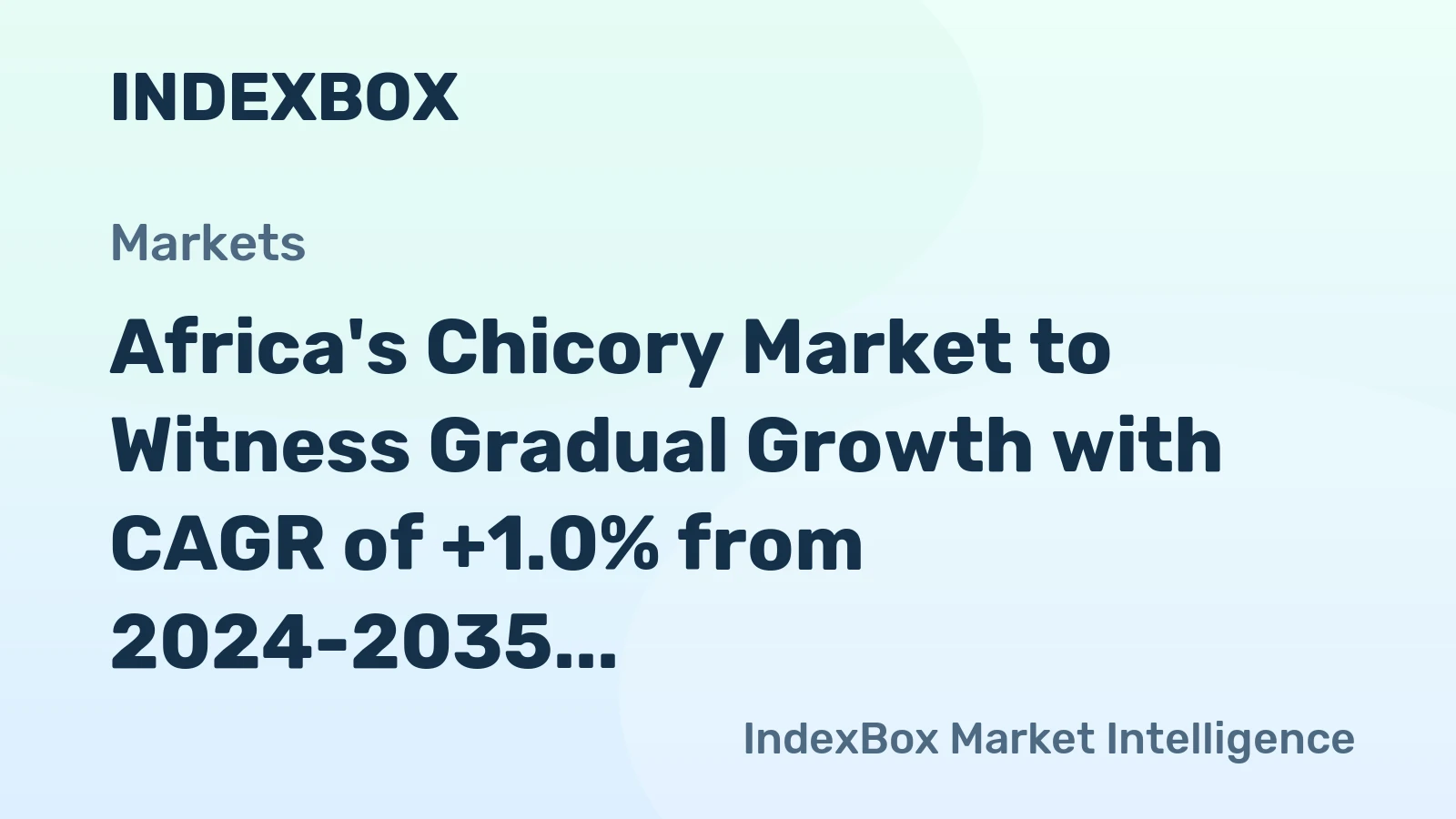 Africa's Chicory Market to Witness Gradual Growth with CAGR of +1.0% from 2024-2035