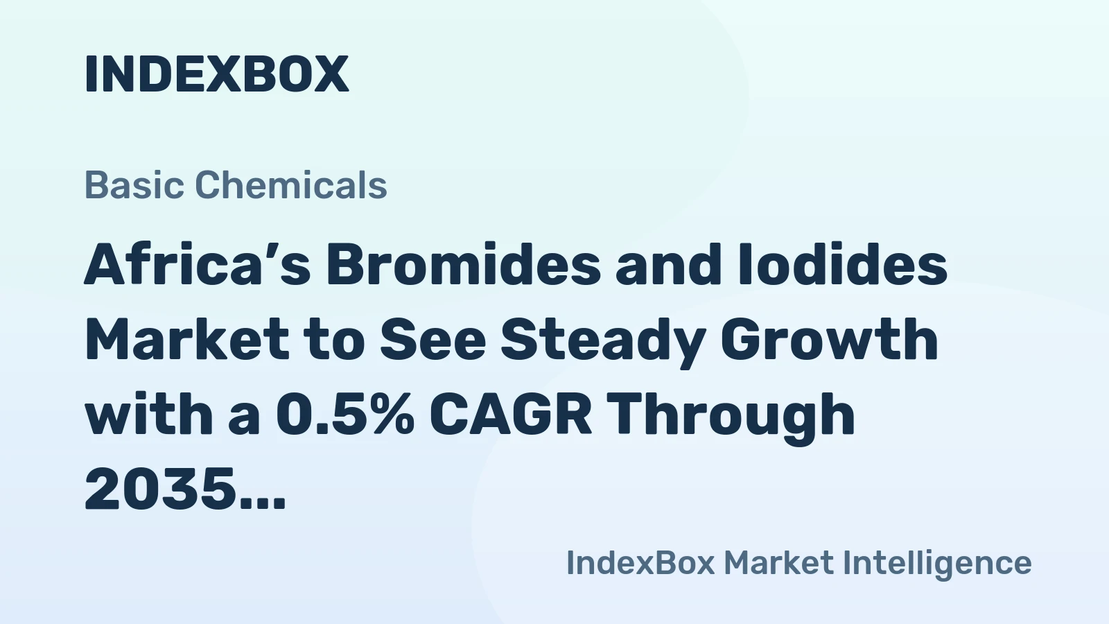 Africa’s Bromides and Iodides Market to See Steady Growth with a 0.5% CAGR Through 2035