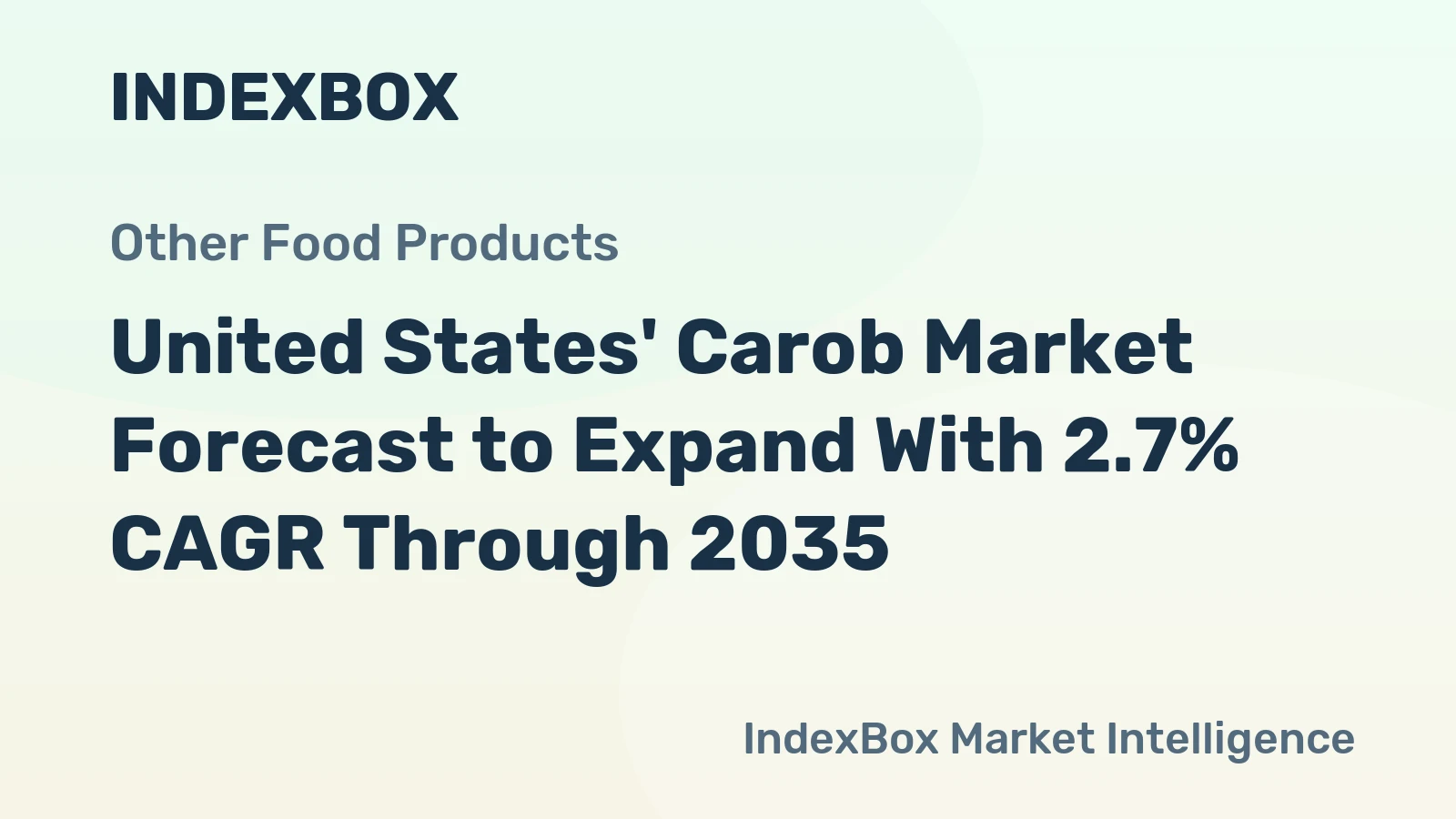 United States' Carob Market Forecast to Expand With 2.7% CAGR Through 2035