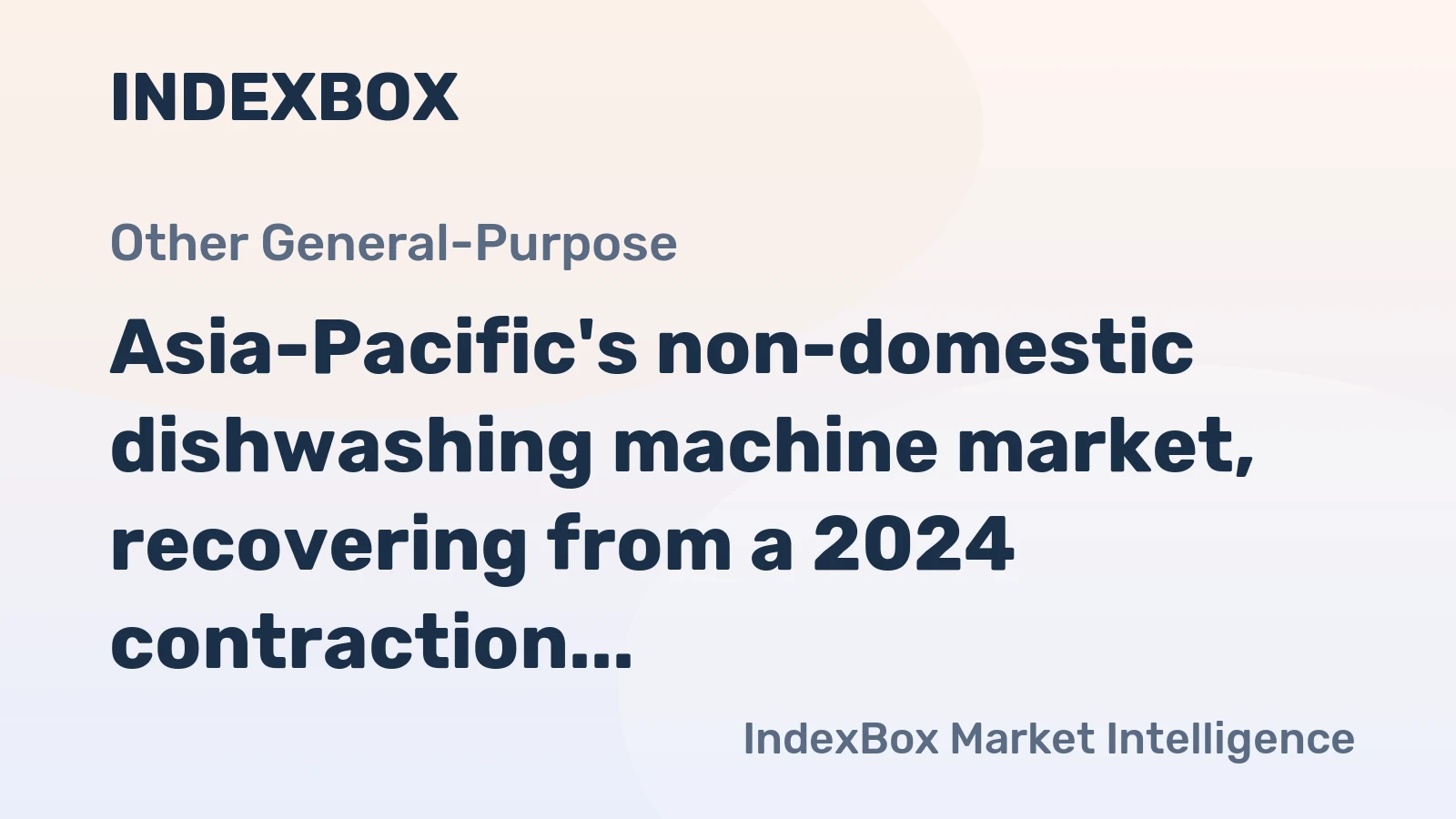 Asia-Pacific's non-domestic dishwashing machine market, recovering from a 2024 contraction to 1.6M units and $1.2B, is forecast to grow to 1.9M units valued at $1.4B by 2035.