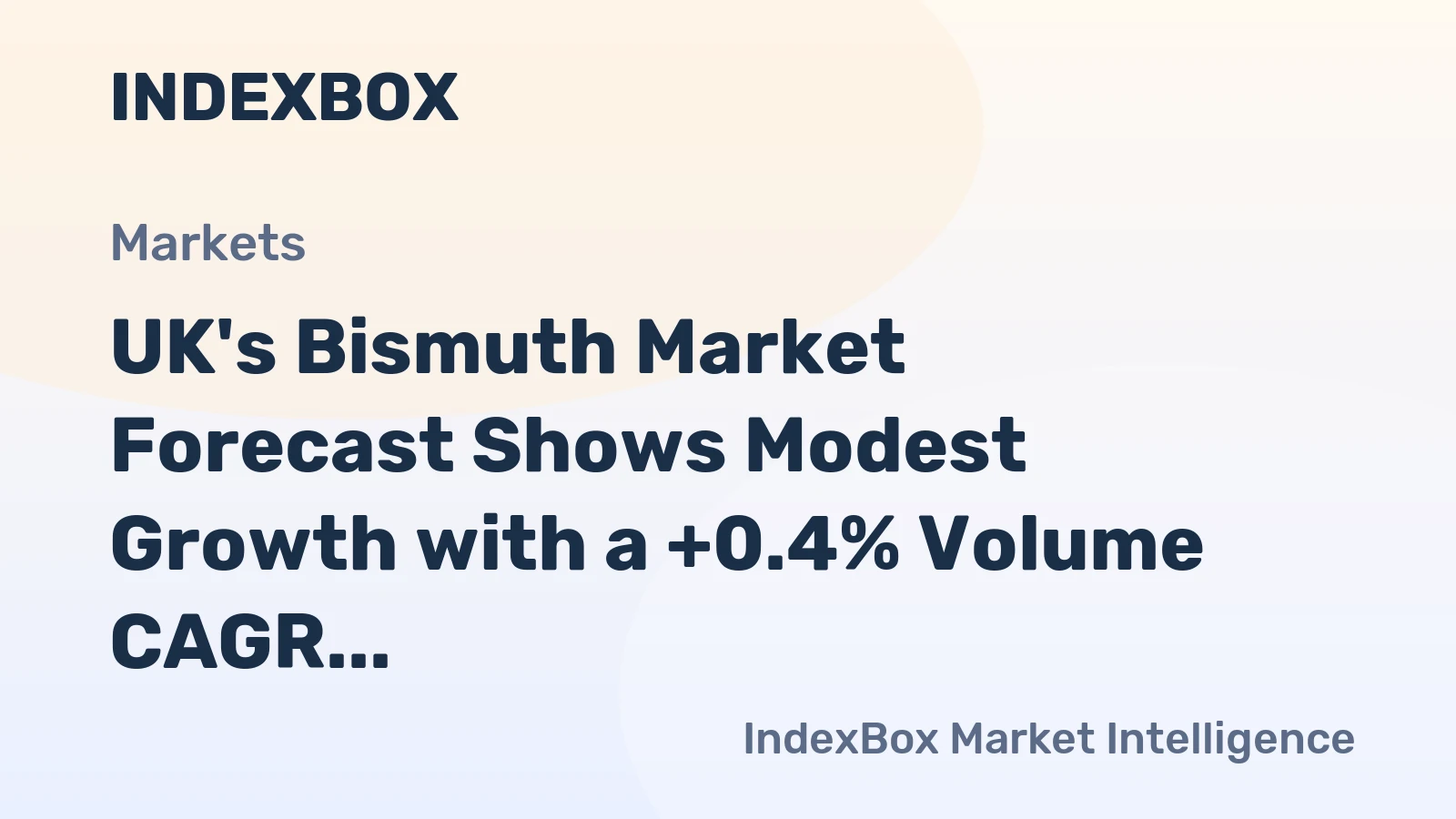 UK's Bismuth Market Forecast Shows Modest Growth with a +0.4% Volume CAGR Through 2035