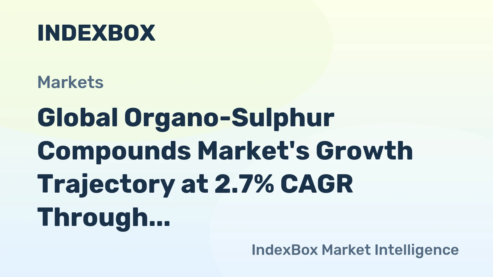 Global Organo-Sulphur Compounds Market's Growth Trajectory at 2.7% CAGR Through 2035