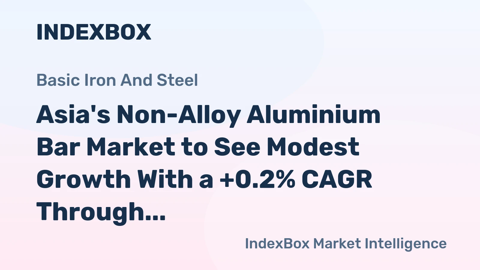 Asia's Non-Alloy Aluminium Bar Market to See Modest Growth With a +0.2% CAGR Through 2035