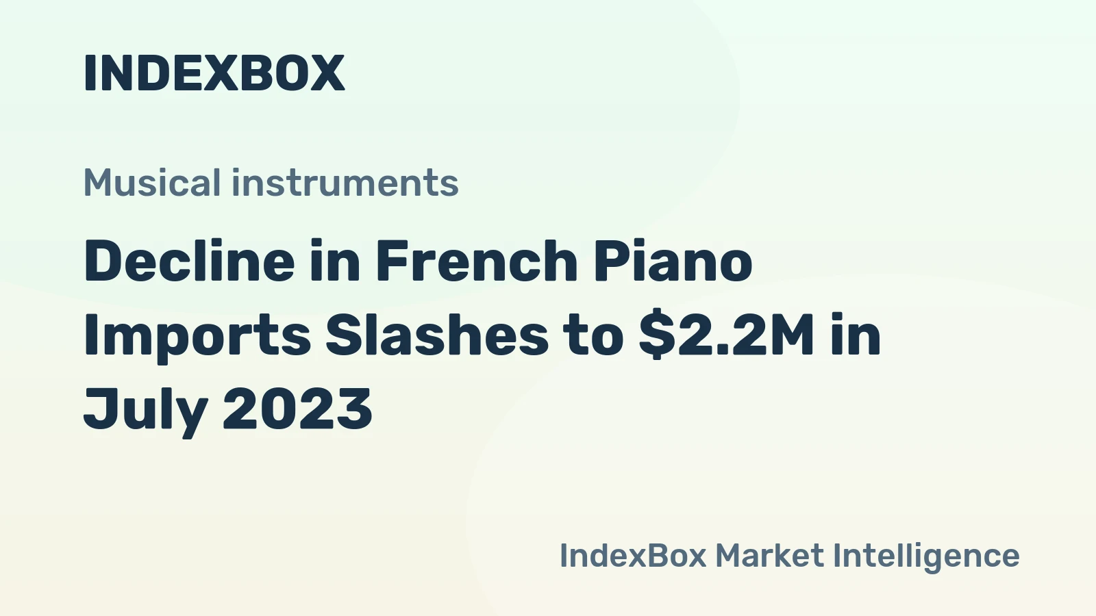 Decline in French Piano Imports Slashes to $2.2M in July 2023