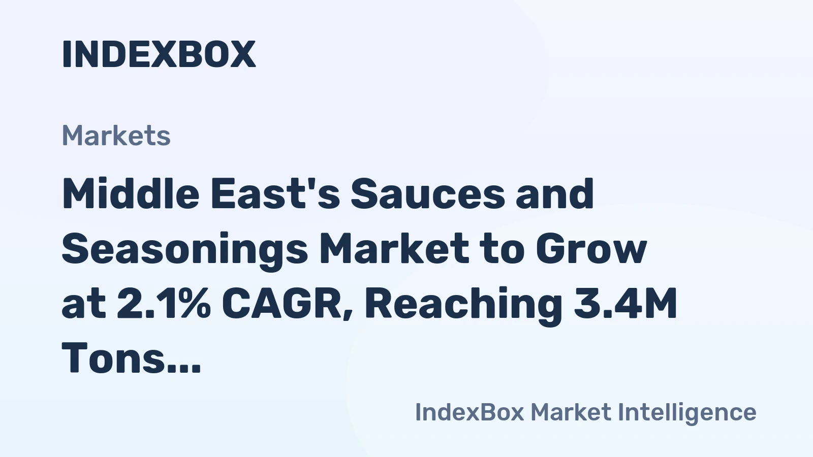 Middle East's Sauces and Seasonings Market to Grow at 2.1% CAGR, Reaching 3.4M Tons by 2035