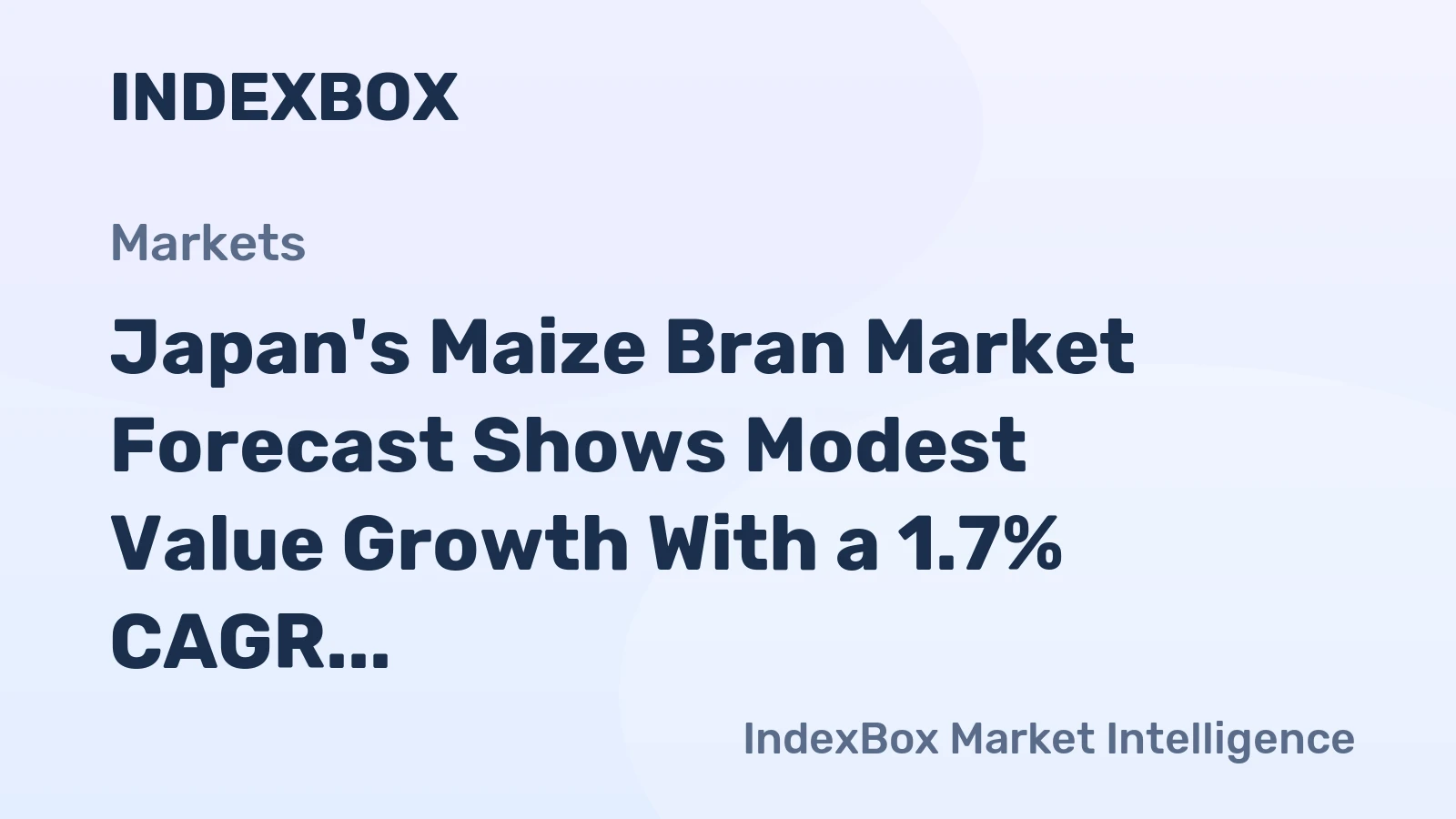 Japan's Maize Bran Market Forecast Shows Modest Value Growth With a 1.7% CAGR Through 2035