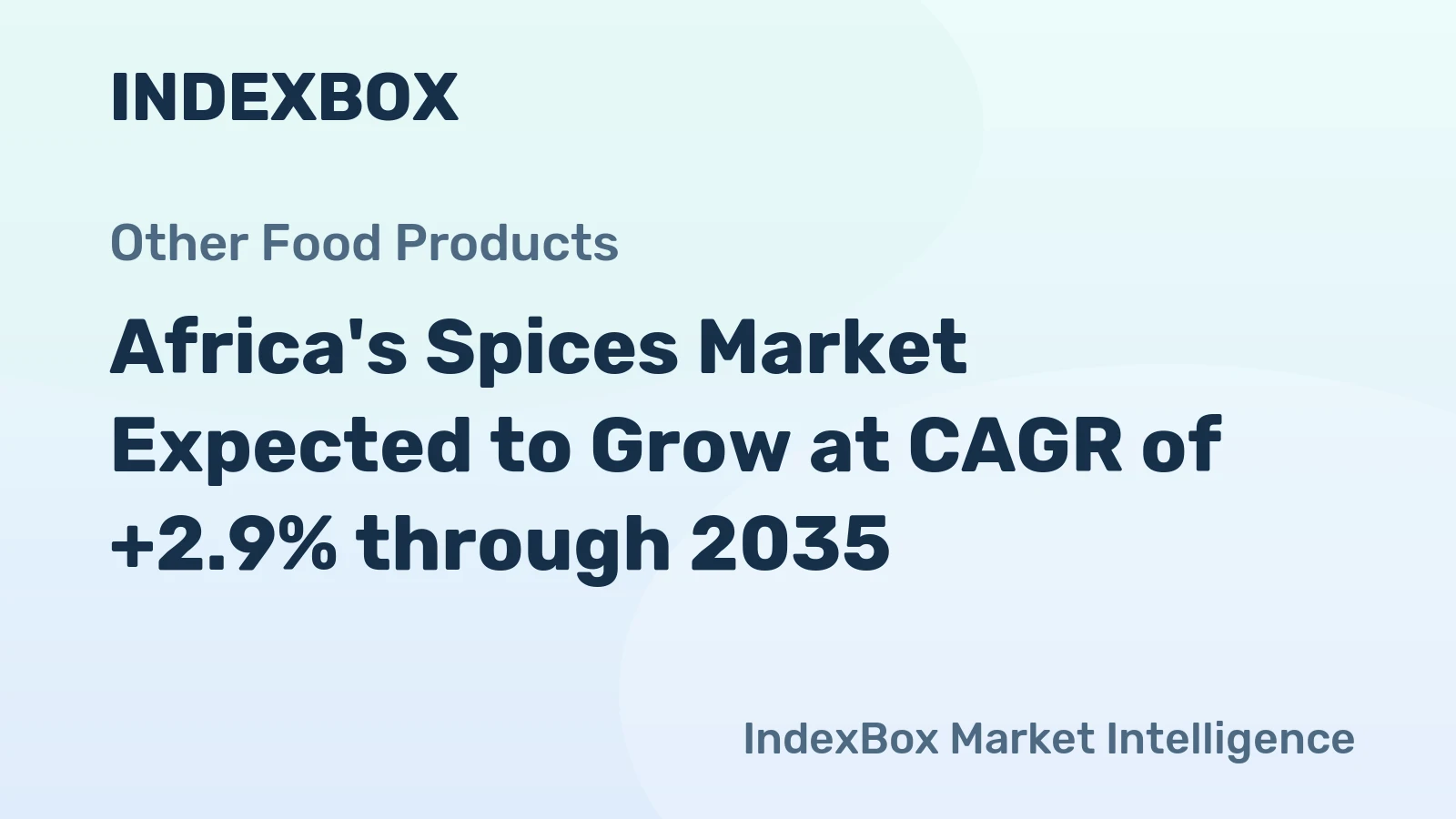 Africa's Spices Market Expected to Grow at CAGR of +2.9% through 2035